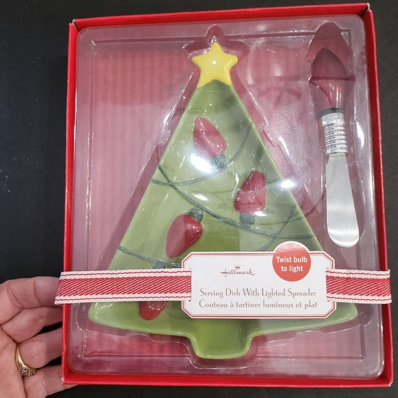 Holiday | Hallmark Christmas Tree With Bulbs Dish And Real Christmas ...
